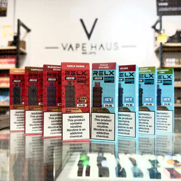 RELX Creator Kit 22000puffs Disposable – vape haus - Premium Vapor ...
